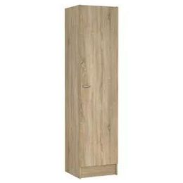 Dreht&uuml;renschrank Inosign "Focus, Kleiderschrank, Stauraum", braun (eiche struktur), B:49,2cm H:200cm T:47,1cm, Schr&auml;nke, Dreht&uuml;renschrank, 1 T&uuml;r, 4 Einlegeb&ouml;den, schmal, vielseitig einsetzbar, Breite 49 cm