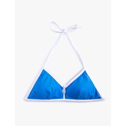 KOTON Bikinitop Damen Gr&ouml;&szlig;e 75 blau / wei&szlig;