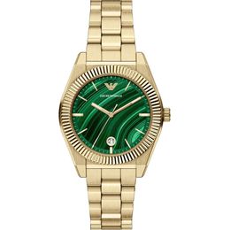 Emporio Armani Analoguhr Herren Gr&ouml;&szlig;e One Size gold / gr&uuml;n