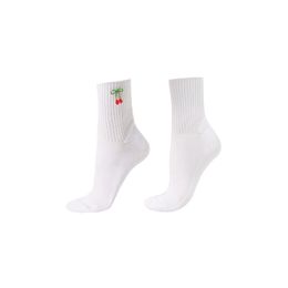 CALZEDONIA Socks 'Cherries' female White size One Size