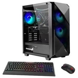 GAMEMAX Gaming-PC "Striker 7607 AMD Ryzen 7 5700X RTX 5060 32GB DDR4 1TB SSD", schwarz, Microsoft Windows 11 Home (64 Bit), 32 GB RAM 1.000 GB SSD, Desktop-PCs, Windows 11