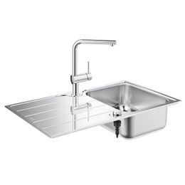 Grohe K500 K&uuml;chensp&uuml;le, mit Minta Einhand-Sp&uuml;ltischbatterie, 31573SD1, 45-S 86/50 1.0 rev