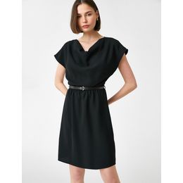 KOTON Kleid Damen Gr&ouml;&szlig;e 34 schwarz Winterkleid