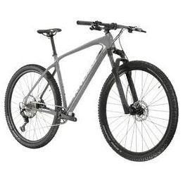 Mountainbike KROSS "KROSS MTB Hardtail Level 8.0 29" grau 12 G&auml;nge" Gr. 41, grau (grau, schwarz), Fahrr&auml;der, Herren, 41cm, 29 Zoll (73,66cm) hinten: 29 Zoll (73,66cm), mit Carbon-Rahmen und -Gabel