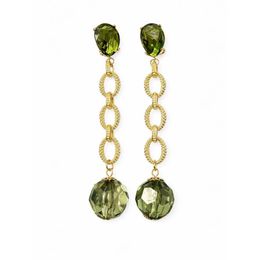 Elena Athanasiadou Earrings 'Emerald' female Green size 11 cm x 8 cm x 2cm