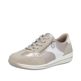 Rieker Sneaker Damen Gr&ouml;&szlig;e 36 beige / silber / wei&szlig;