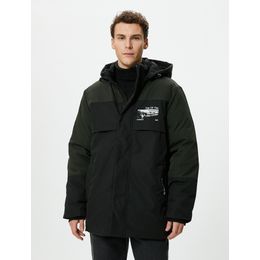 KOTON Jacke Herren Gr&ouml;&szlig;e L khaki / schwarz