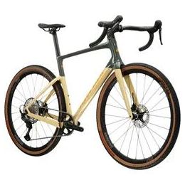 Gravelbike KROSS "KROSS Gravelbike Esker RS 1.0 28" grau" Gr. 48, grau (grau, grau), Fahrr&auml;der, Herren, 48cm, 28 Zoll (71,12cm) hinten: 28 Zoll (71,12cm), mit Carbon-Rahmen und -Gabel