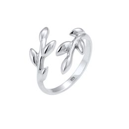 Elli Ring 'Blatt' Damen Gr&ouml;&szlig;e 50/60 silber