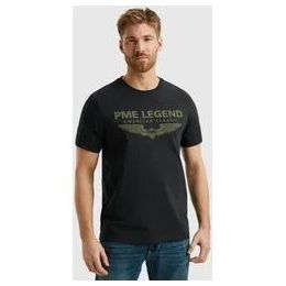 PME-Legend T-Shirt PME LEGEND, Damen, Gr. L, schwarz, Jersey, Obermaterial: 95% Baumwolle, 5% Elasthan, schmal normal, Rundhals, eingesetzt B&uuml;ndchen, Shirts T-Shirt, klassischer Rundhalsausschnitt