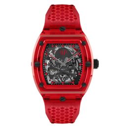 Philipp Plein Watches Uhr Herren Gr&ouml;&szlig;e One Size dunkelrot / schwarz