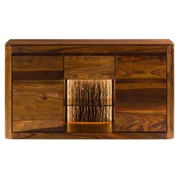 Sideboard Sheesham 146x40x80 walnuss gewachst TORONTO LUX #286