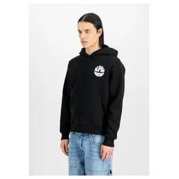Hoodie Alpha Industries "Logo Hoodie Backprint", Herren, Gr. XL, schwarz, Obermaterial: 80% Baumwolle, 20% Polyester, regular fit, Sweatshirts Hoodie