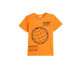 KOTON T-Shirt Jungen Gr&ouml;&szlig;e 104/110 orange / schwarz