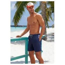 O`Neill Badeshorts O'NEILL "O'NEILL VERT 16'' SWIMSHORTS", Herren, Gr. S, N-Gr, blau (ink blau), Obermaterial: 100% Polyamid, Badehosen Badeshorts, mit seitlichen Eingrifftaschen und Ges&auml;&szlig;tasche, mit Stickerei am Bein
