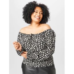 ABOUT YOU Curvy Bluse 'Mala' Damen Gr&ouml;&szlig;e 4XL schwarz / wei&szlig;