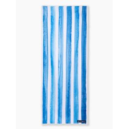 Woodsandwaves Beach Towel 'Aqua Stripes' female Blue size 11 cm x 8 cm x 2cm