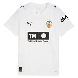 Trainingsshirt Puma "Valencia CF 25/26 Heimtrikot Jugendliche", M&auml;dchen, Gr. 152, wei&szlig;, 100% Polyester, regular fit, V-Ausschnitt, Shirts