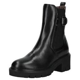 Stiefelette Nero Giardini "Nero Giardini Stiefelette Leder/Textil", Damen, Gr. 39, schwarz, Leder, Textil, Schuhe Stiefelette