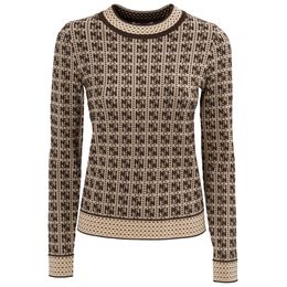 Influencer Pullover Damen Gr&ouml;&szlig;e S beige / braun