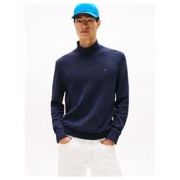 Tommy Hilfiger Rollkragenpullover TOMMY JEANS "TJM SLIM FIT ROLL NECK", Herren, Gr. 3XL, blau (schwarz night navy), Sweatware, Obermaterial: 100% Baumwolle, slim fit, Rippb&uuml;ndchen, Pullover Rollkragenpullover, mit Mock Neck, Strickpullover 100% Baumwolle Pflegeleicht