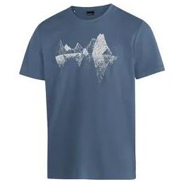 T-Shirt Maier Sports "Tilia Pique M", Herren, Gr. 4XL, blau (jeansblau), 100% Polyester, Rundhals, Shirts T-Shirt, Herren Kurzarmshirt, leichtes Sommer Funktionsshirt, Rundhals, Reg Fit