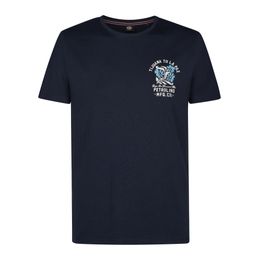 PETROL INDUSTRIES T-Shirt 'Onix' Herren Gr&ouml;&szlig;e L blau / dunkelblau / wei&szlig;