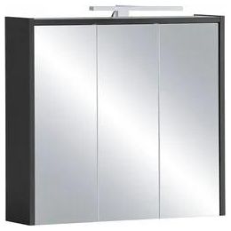Spiegelschrank Schildmeyer "Sander, Breite 65 cm, LED-Beleuchtung", anthrazit, B:65cm H:62,7cm T:16cm, FSC-zertifizierter Holzwerkstoff, Schr&auml;nke, Spiegelschrank, Made in Germany