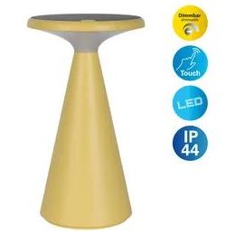 N&auml;ve N&Auml;VE LED Tischleuchte "Palu", gelb, 1, &Oslash; 11,5cm H: 20cm, 1 Stk., Leuchten, Solar-/Akkubetrieb, Touch, Dimmbar, Memory, USB-C-Ladekabel, warmwei&szlig;, LED Tischleuchte