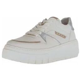 Sneaker Gabor "Gabor Sneaker Leder", Damen, Gr. 38, puder, Leder, Schuhe Sneaker