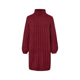 Tchibo - Geripptes Strickkleid mit Stehkragen - Damen - Gr. XL - bordeaux