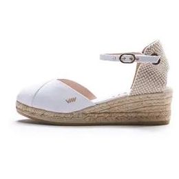 Espadrille VISCATA "Pubol", Damen, Gr. 37, wei&szlig;, Textil, Schuhe Espadrille, mit schmalem Kn&ouml;chelriemen