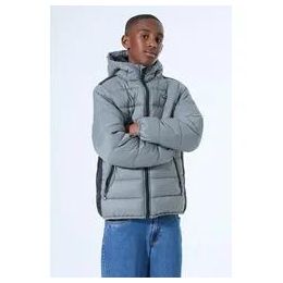 Steppjacke Garcia, Jungen, Gr. 128/134, grau (granite), Web, Obermaterial: 100% Polyester, unifarben, regular fit taillenbedeckt, elastischer Bund, Jacken Steppjacke, mit Logo Stickerei for BOYS
