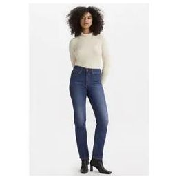 Levi's Straight-Jeans LEVI'S "724 HIGH RISE STRAIGHT", Damen, Gr. 31, L&auml;nge 32, chelsea carbon glow, Denim/Jeans, Obermaterial: 80% Baumwolle, 19% Polyester, 1% Elasthan, straight fit lang, Jeans Straight-Jeans