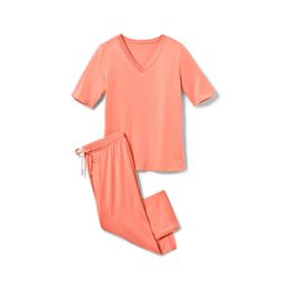 Tchibo - 3/4-Pyjama - Damen - Gr. M - orange