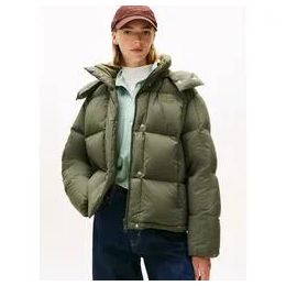 Tommy Hilfiger Steppjacke TOMMY JEANS "TJW ALASKA GRID DOWN JACKET EXT", Damen, Gr. L (40), gr&uuml;n (pewter gr&uuml;n), Web, Obermaterial: 100% Polyester, unifarben, regular fit, Jacken Steppjacke