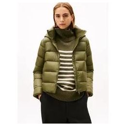 Steppjacke Tommy Hilfiger "LW DOWN CASUAL JACKET", Damen, Gr. XL (42), utility olive, Steppware, Obermaterial: 100% Nylon, unifarben, regular fit, Jacken Steppjacke, mit Logopr&auml;gung