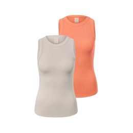 Tchibo - 2 Sporttops - Damen - Gr. M - orange