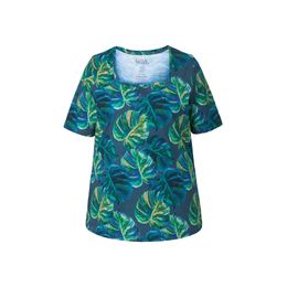 Ulla Popken Shirt Damen Gr&ouml;&szlig;e 4XL/5XL blau / marine / gr&uuml;n