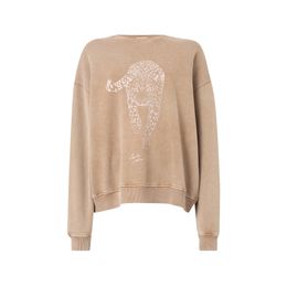 lala Berlin Sweatshirt 'Soma' Damen Gr&ouml;&szlig;e XL cappuccino / wei&szlig;