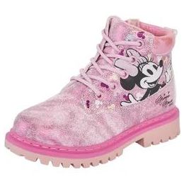 Schn&uuml;rboots Disney "MINNIE", M&auml;dchen, Gr. 27, fuxia, Synthetik, Schuhe Schn&uuml;rboots, Winterschuhe, Winterboots, Schn&uuml;rstiefel, Winterstiefel