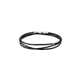 Kuzzoi Armband Herren Gr&ouml;&szlig;e 19 schwarz / silber