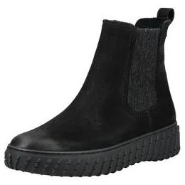 Stiefelette Paul Green "Paul Green Stiefelette Nubukleder/Textil", Damen, Gr. 40,5, schwarz, Nubukleder, Textil, Schuhe Stiefelette