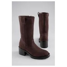 Stiefel ANISTON SHOES, Damen, Gr. 36, Normalschaft, braun (dunkelbraun), Velourslederimitat, Basic, Schuhe Stiefel, Klassik-Boots mit Innen-Rei&szlig;verschluss - NEUE KOLLEKTION
