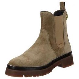 Snowboots Gant "Gant Stiefel Veloursleder/Textil", Damen, Gr. 40, braun, Textil, Veloursleder, Schuhe Snowboots