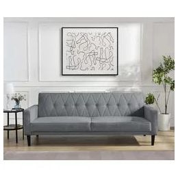 3-Sitzer DOREL HOME "Avon", grau, B:213cm H:81cm T:86cm, 100% Polyester, Sofas, Schlafsofa 213cm, Bettfunktion (110/190cm), trendiger Cord o. Webstoff