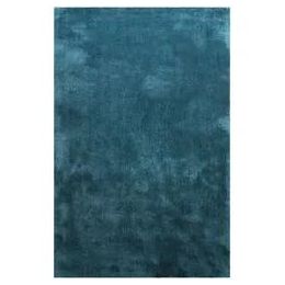 Teppich HOMIE LIVING "Pisa", blau (petrol t&uuml;rkis), B:160cm H:25mm L:230cm, Polyester, Teppiche, Teppich, Hochflor, Microfaser, uni, weich, Shaggy, Wohnzimmer, Schlafzimmer