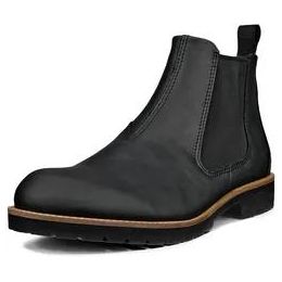 Chelseaboots Ecco "Jamestown", Herren, Gr. 44, schwarz, Nubukleder, Schuhe Chelseaboots, Schlupfboots, Stiefelette, Business-Boots mit Stretcheins&auml;tze