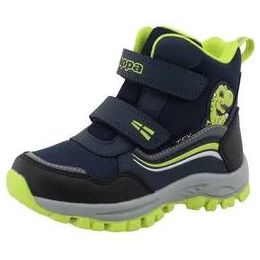 Winterboots Kappa "Erica", Jungen, Gr. 33, navy, lime, Synthetik, Schuhe Winterboots, Winterschuhe, Winterstiefel, Snowboots, wasserdicht