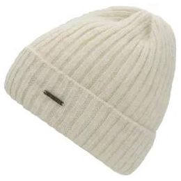 Beanie Chillouts "Tuva Hat", Damen, beige (cream), Obermaterial: 57% Polyacryl, 34% Wolle, 5% Polyamid, 4% Polyester, unifarben, M&uuml;tzen Beanie, Rippstrick Beanie mit Merinowolle
